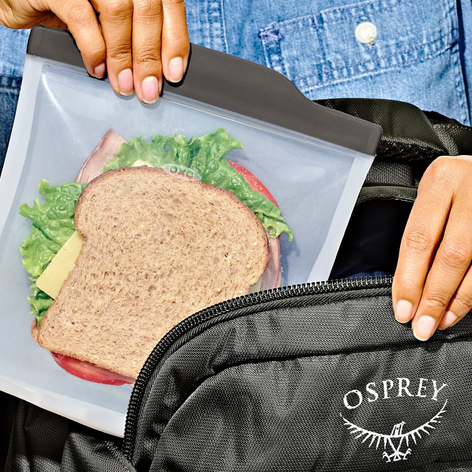 Outdoor Silicone Reusable Sandwich Bag (28 oz)