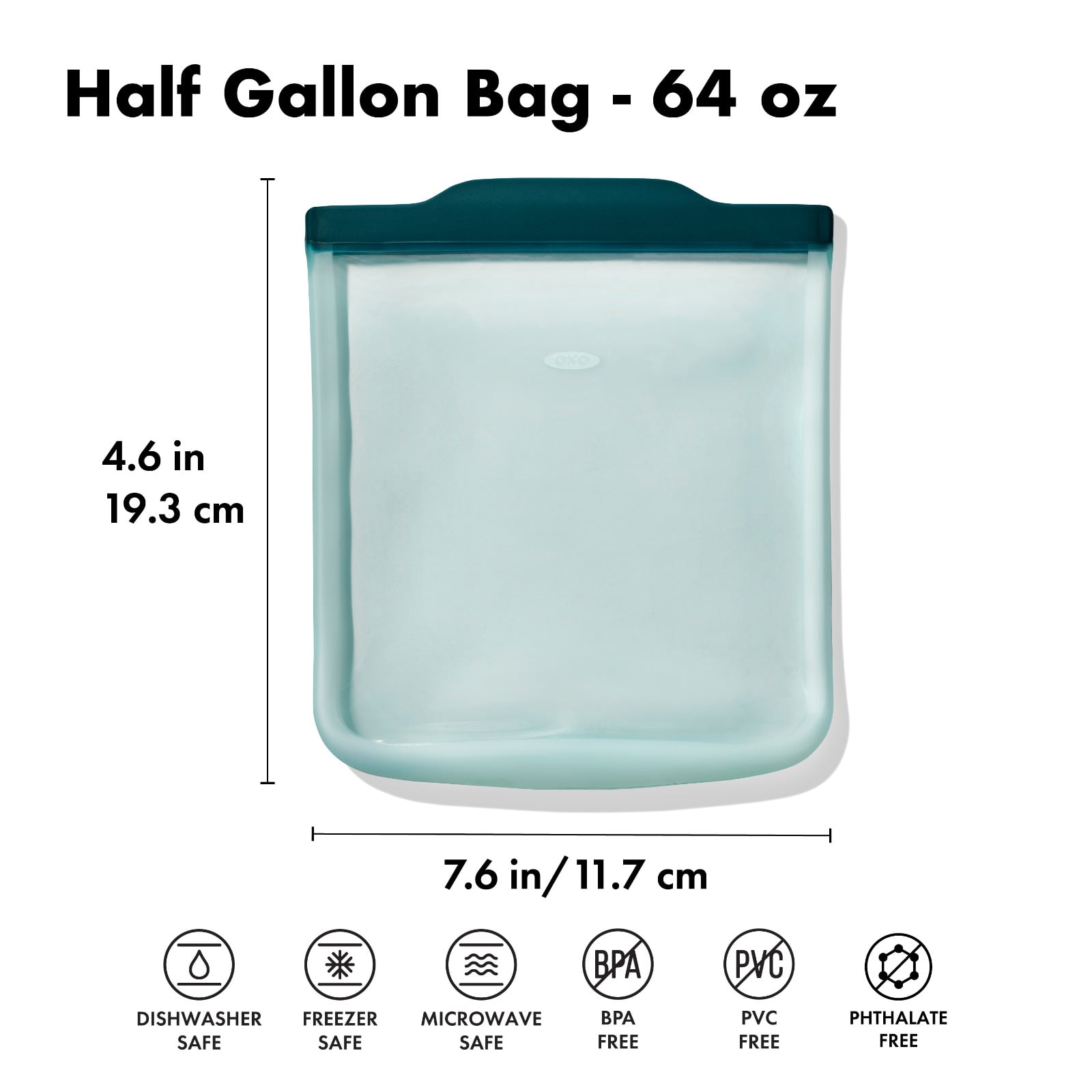 Silicone Reusable Bag - Half Gallon Bag (64 oz) - Lagoon